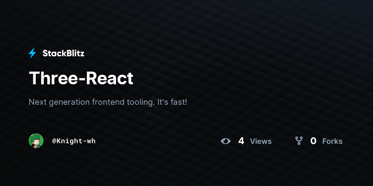 Three React Stackblitz 