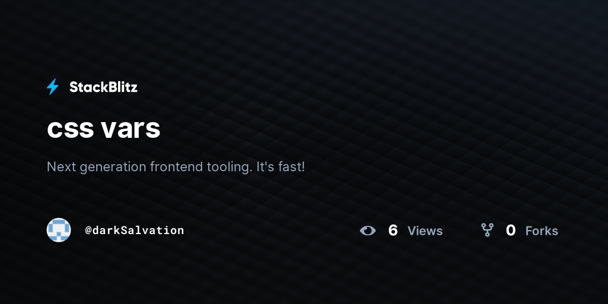 css vars - StackBlitz