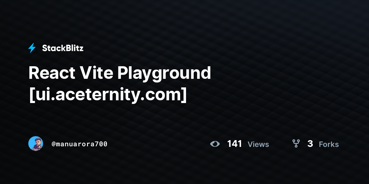 React Vite Playground [ui.aceternity.com] - StackBlitz