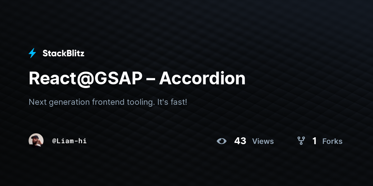 React@GSAP – Accordion - StackBlitz