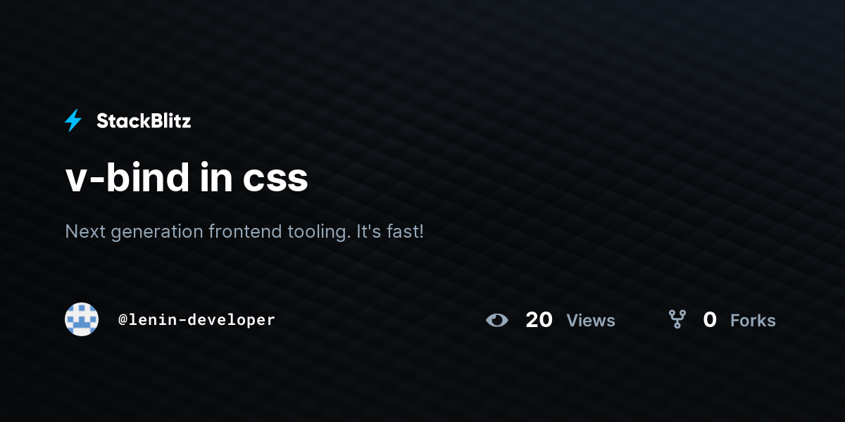 v-bind in css - StackBlitz