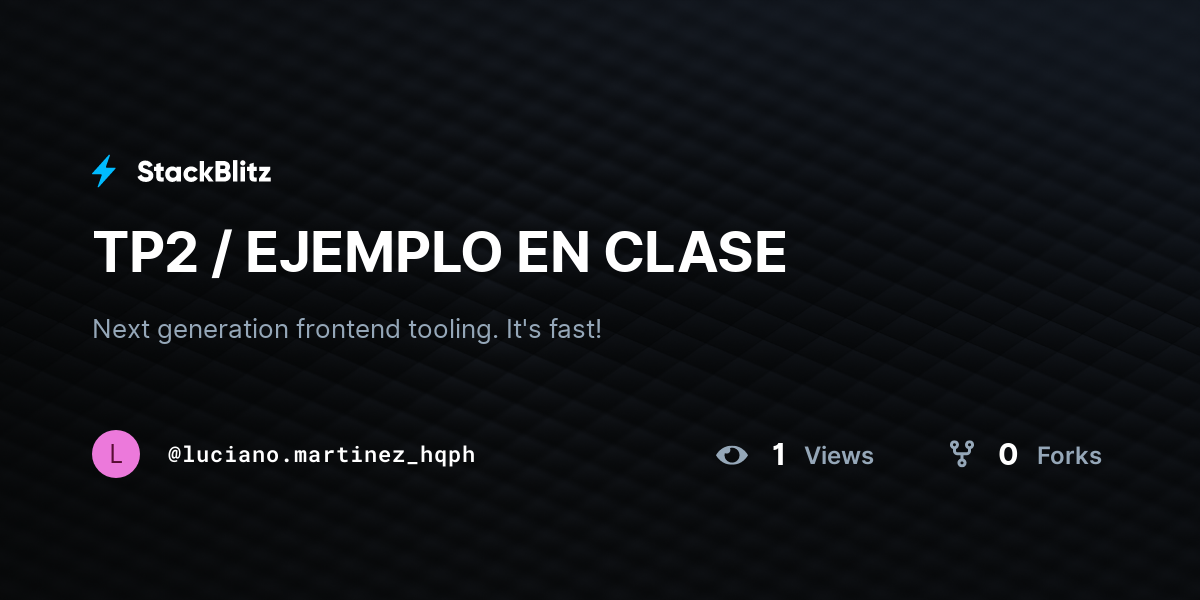TP2 / EJEMPLO EN CLASE - StackBlitz