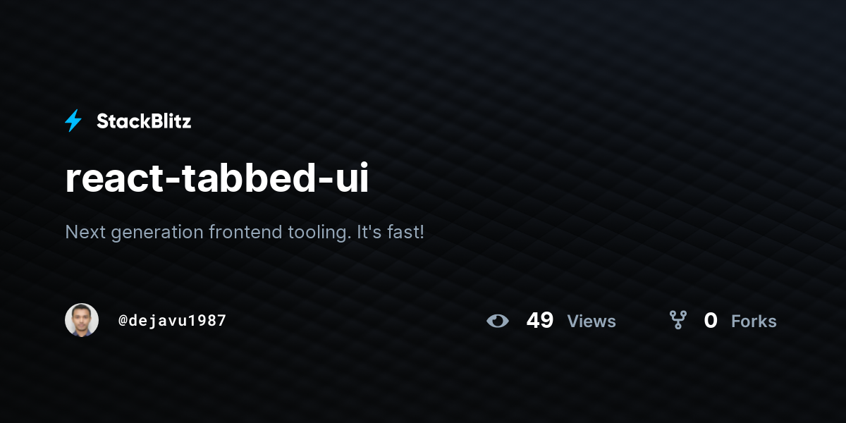 react-tabbed-ui - StackBlitz