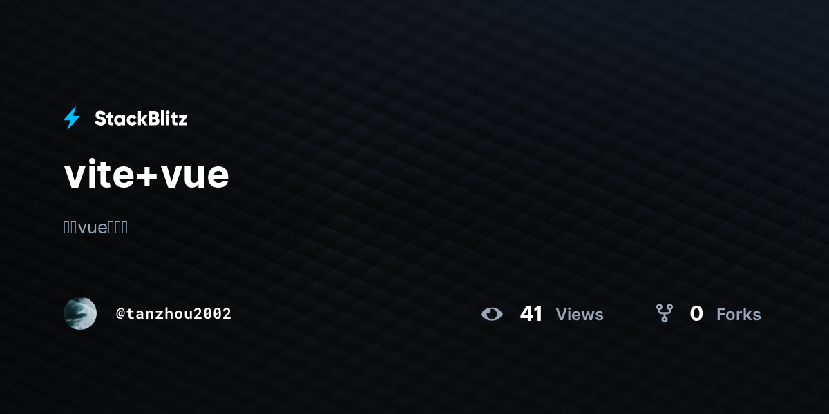 vite+vue - StackBlitz