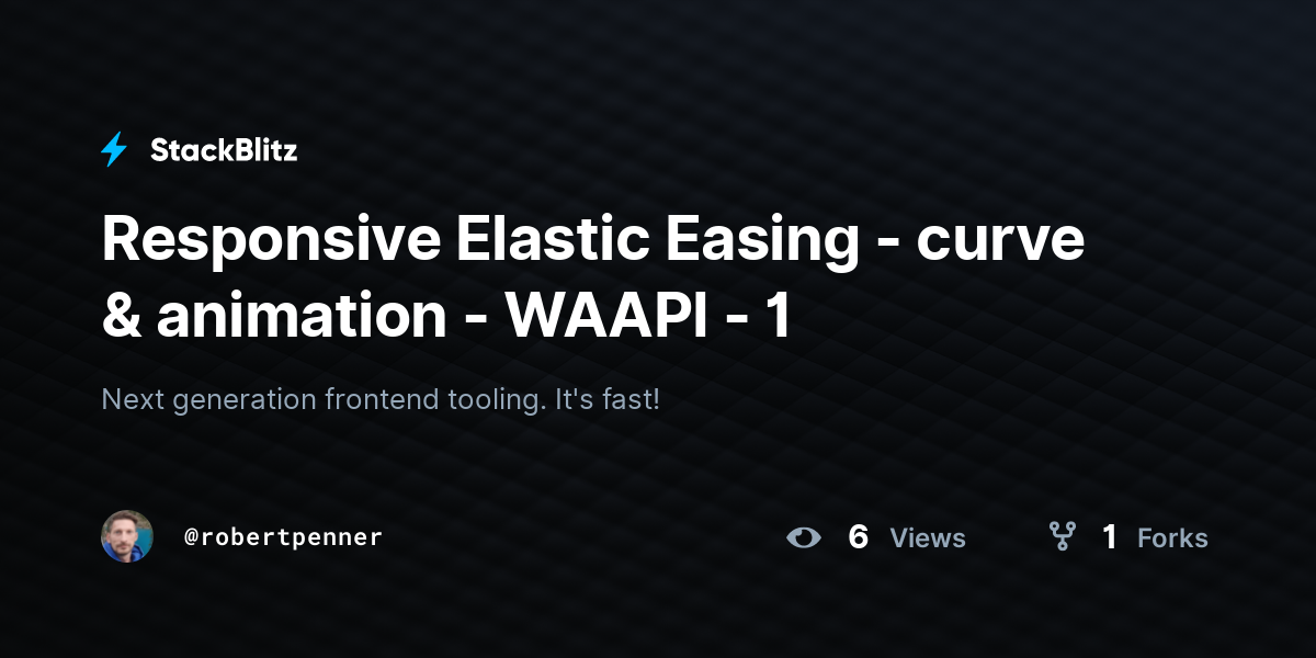 Responsive Elastic Easing - curve & animation - WAAPI - 1 - StackBlitz