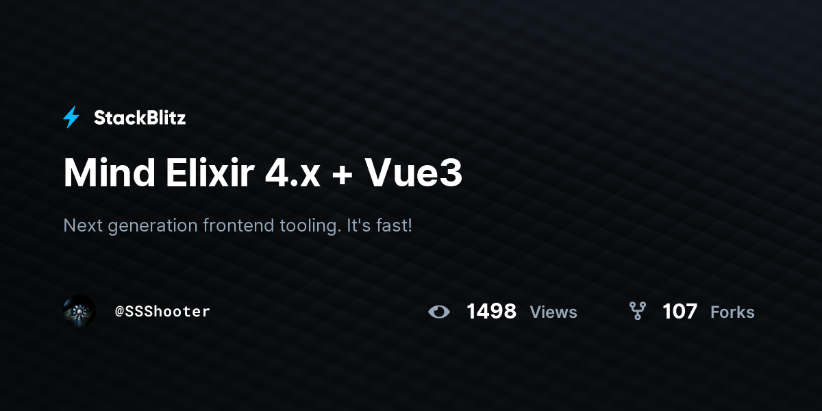 Mind Elixir 4.x + Vue3 - StackBlitz
