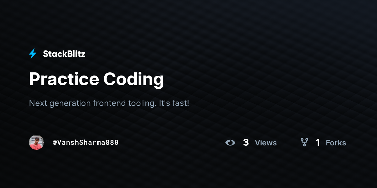 Practice Coding - StackBlitz
