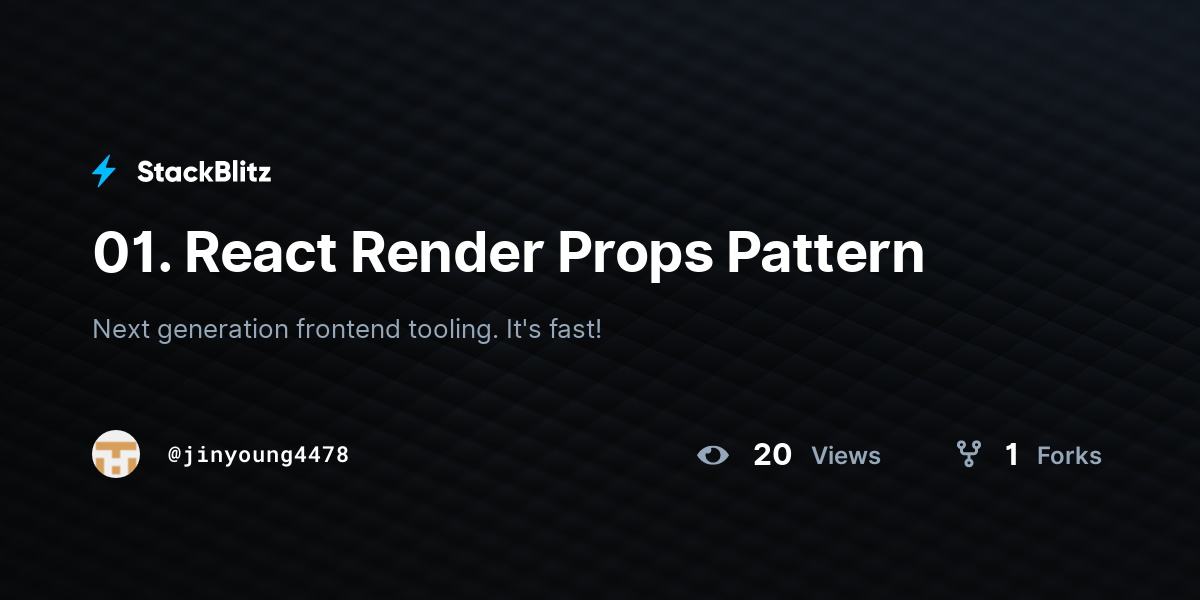 01. React Render Props Pattern - StackBlitz