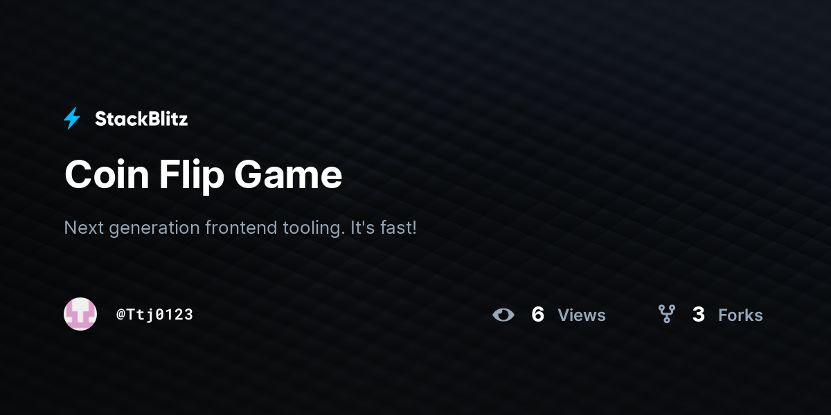 Coin Flip Game - StackBlitz