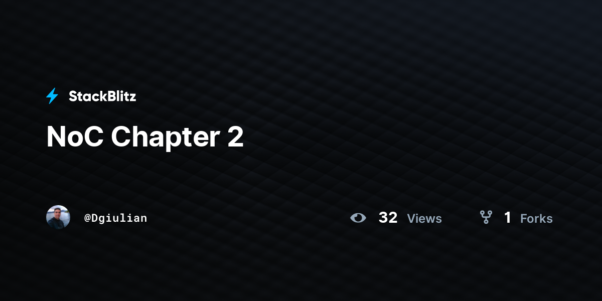 NoC Chapter 2 - StackBlitz