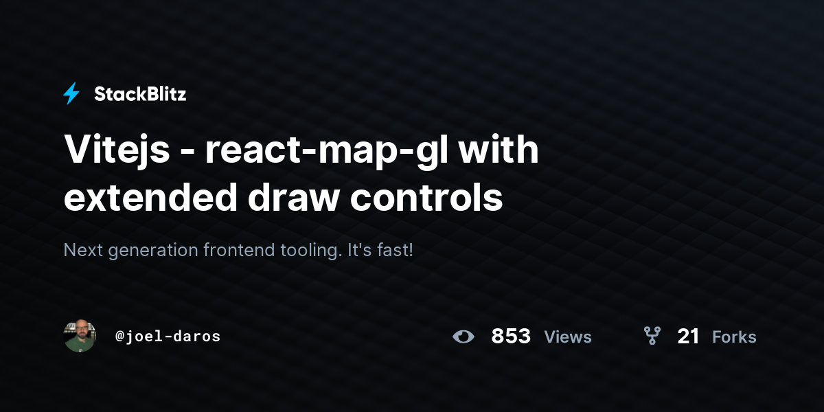 Vitejs - react-map-gl with extended draw controls - StackBlitz Vitejs - react-map-gl with extended draw controls - StackBlitz