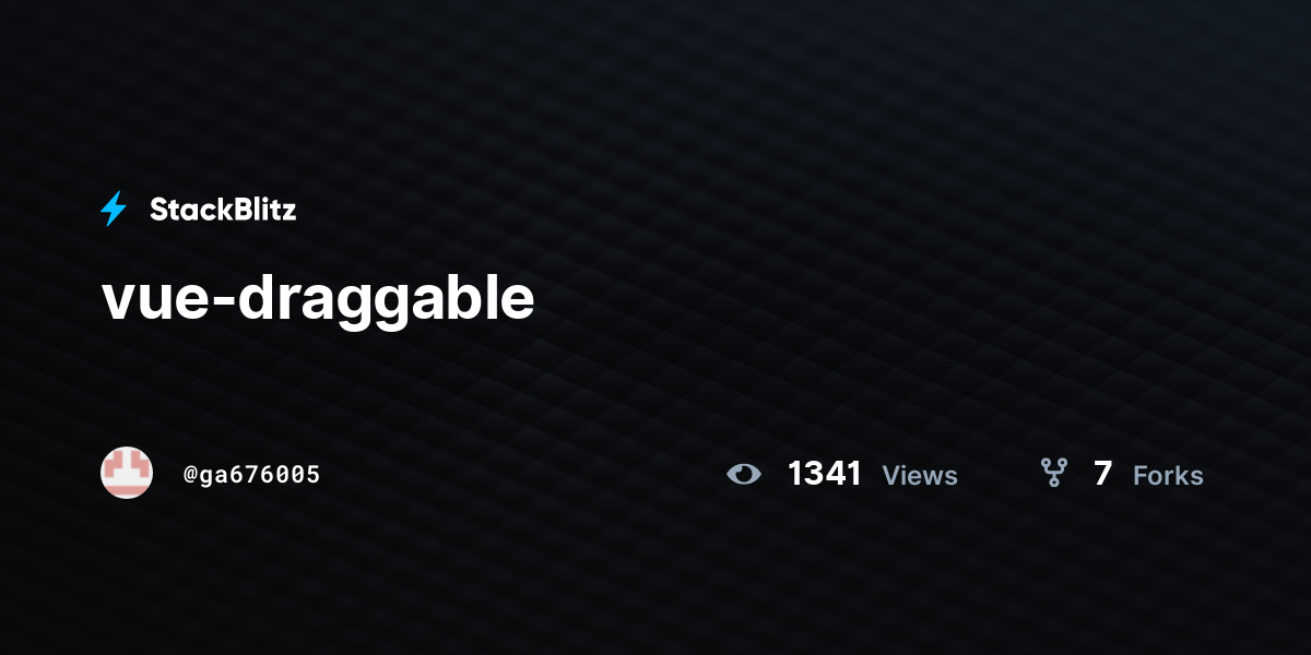 vue-draggable - StackBlitz