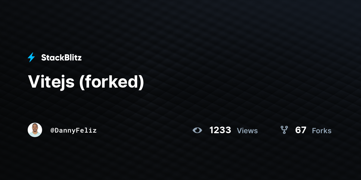 Vitejs (forked) - StackBlitz