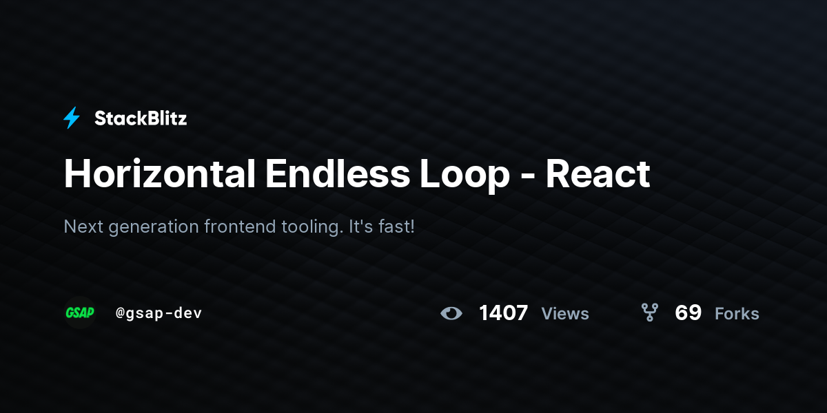 Horizontal Endless Loop - React - StackBlitz