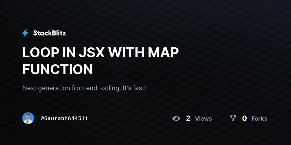 LOOP IN JSX WITH MAP FUNCTION - StackBlitz