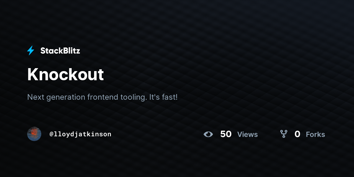 Knockout - StackBlitz