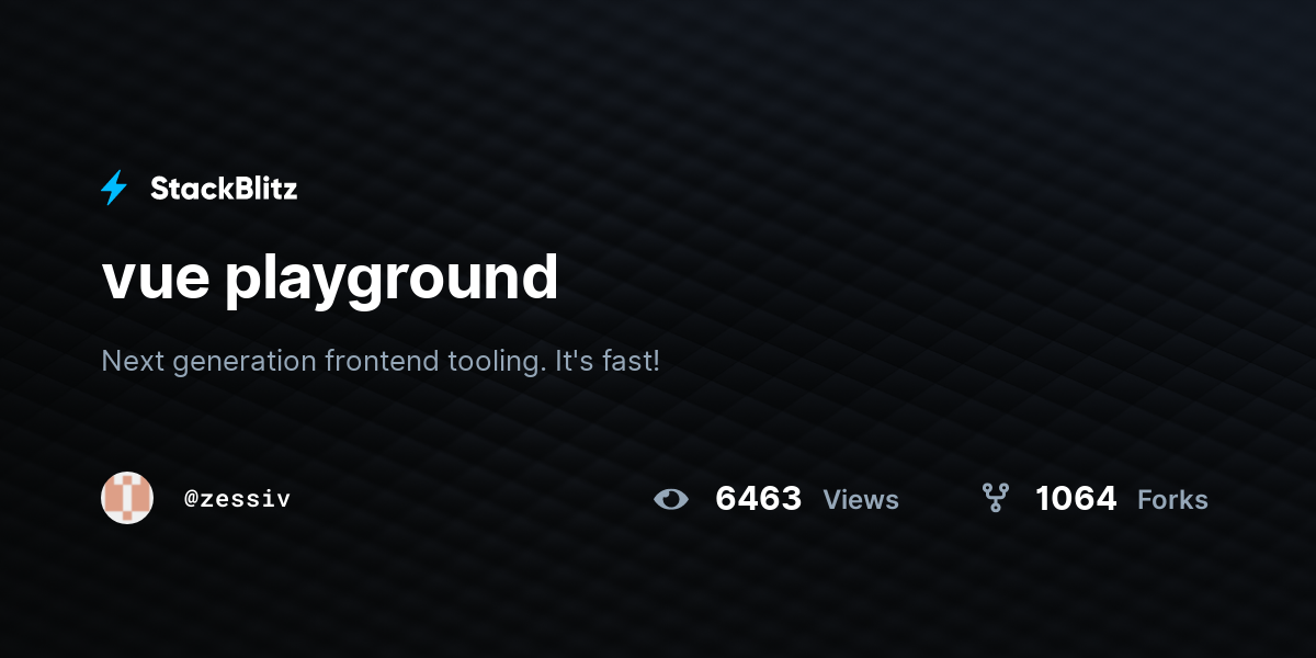 vue playground - StackBlitz