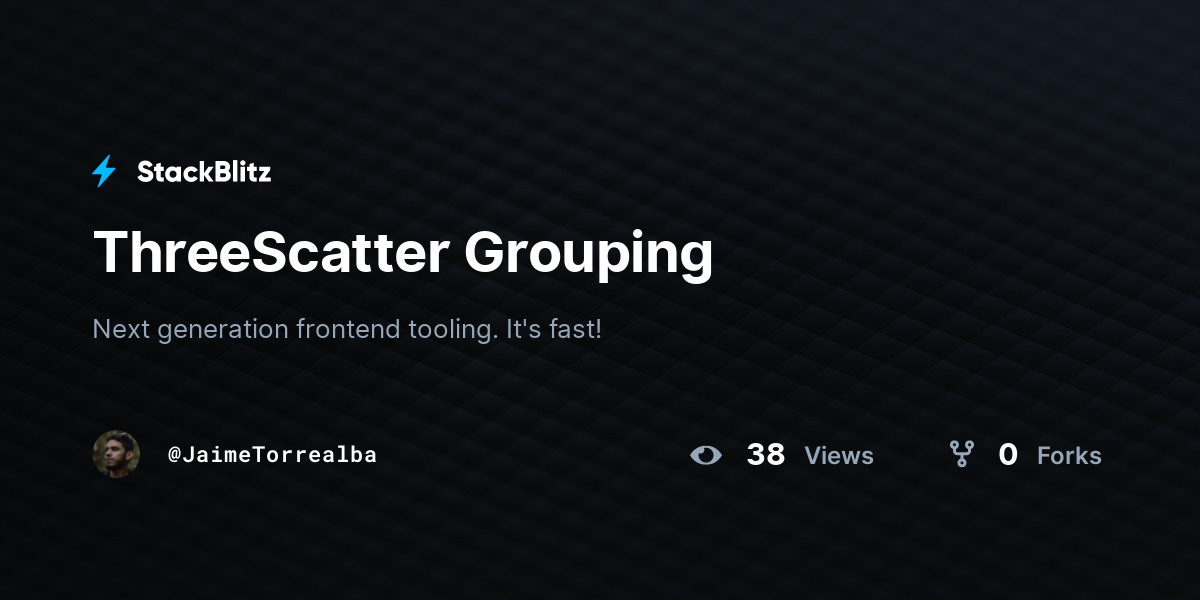 ThreeScatter Grouping - StackBlitz