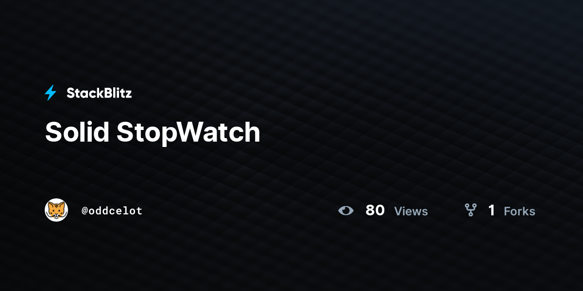 Solid StopWatch - StackBlitz