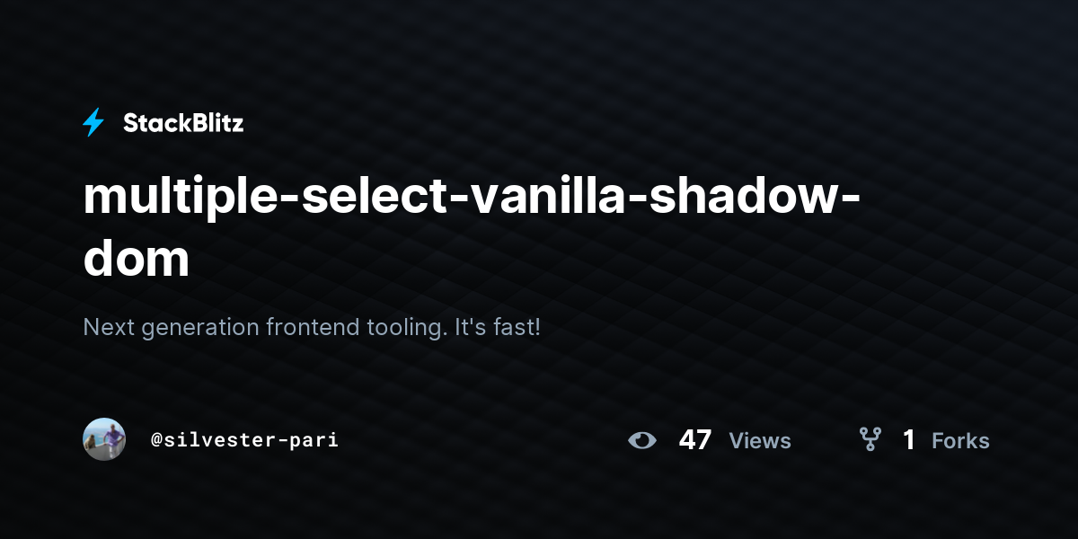 multiple-select-vanilla-shadow-dom - StackBlitz