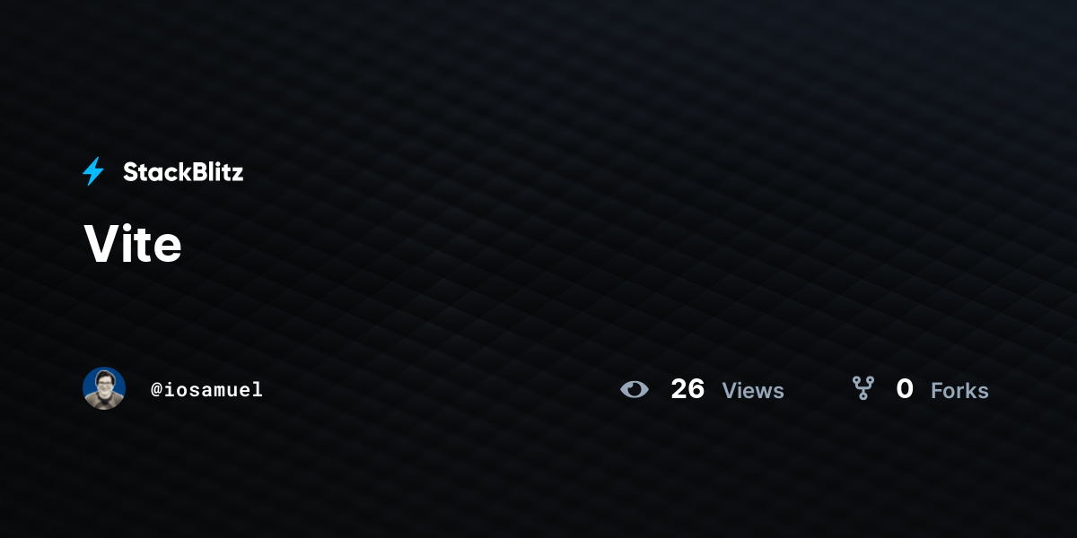 Vite - StackBlitz