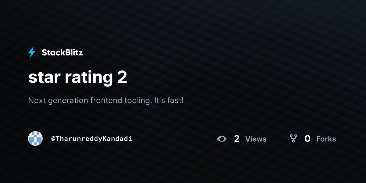 star rating 2 - StackBlitz