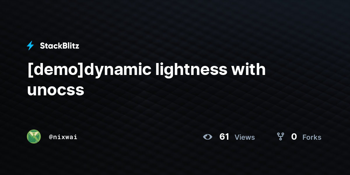 [demo]dynamic lightness with unocss - StackBlitz