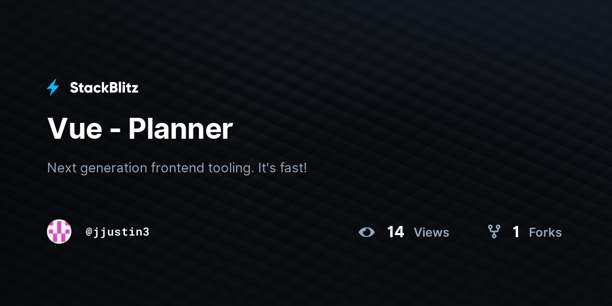 Vue - Planner - StackBlitz