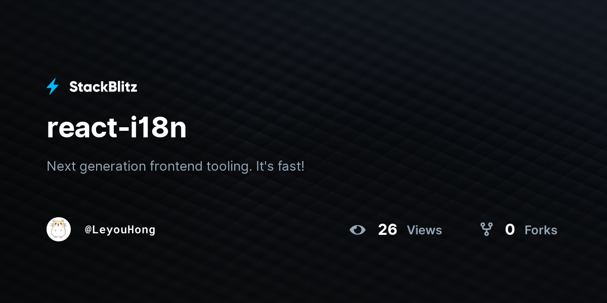 react-i18n - StackBlitz