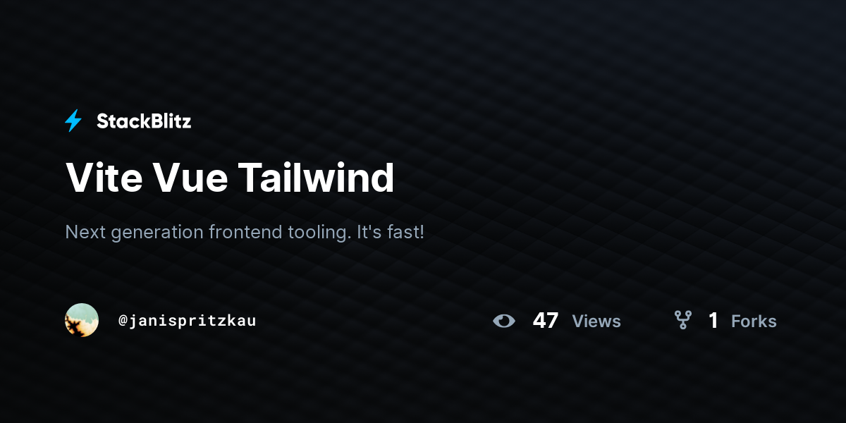 Vite Vue Tailwind - StackBlitz