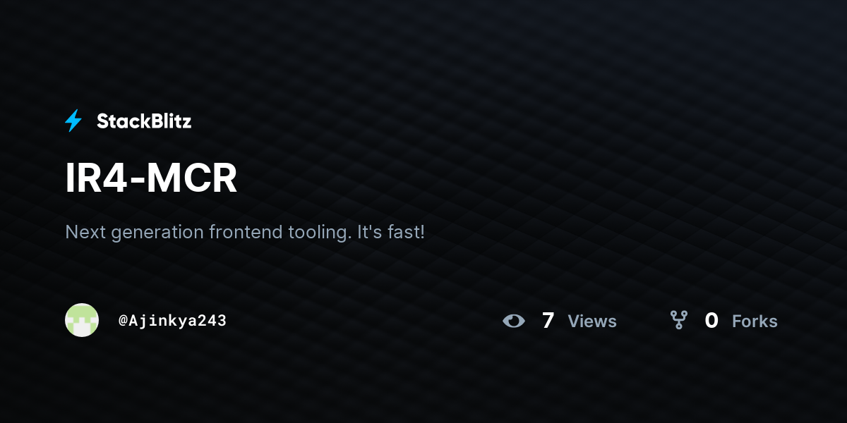 IR4-MCR - StackBlitz