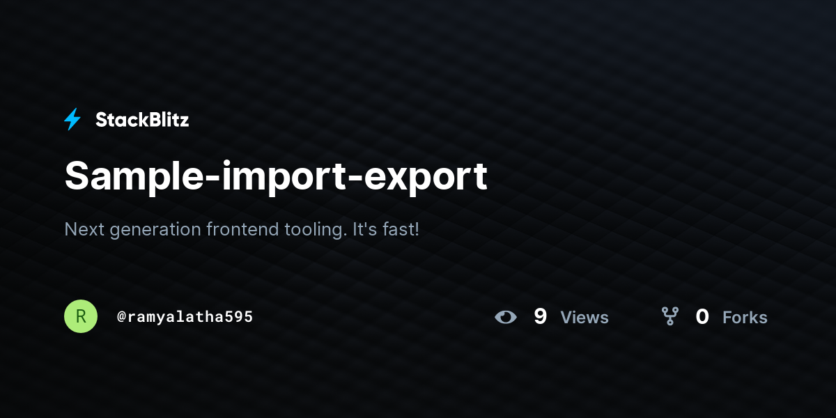 Sample-import-export - StackBlitz