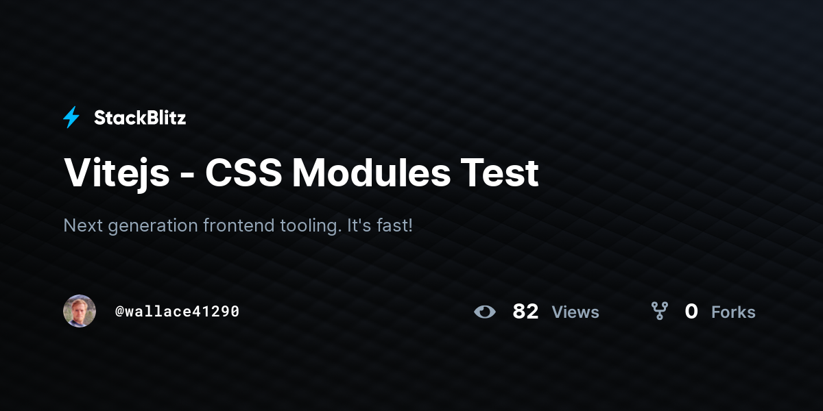 Vitejs - CSS Modules Test - StackBlitz