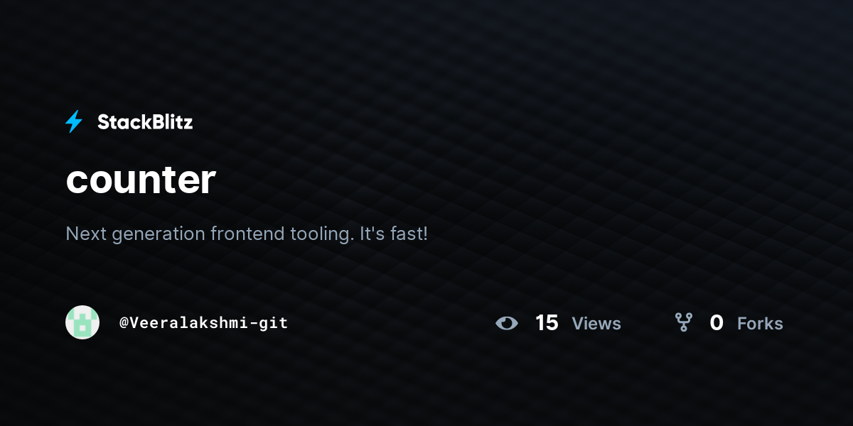 counter - StackBlitz