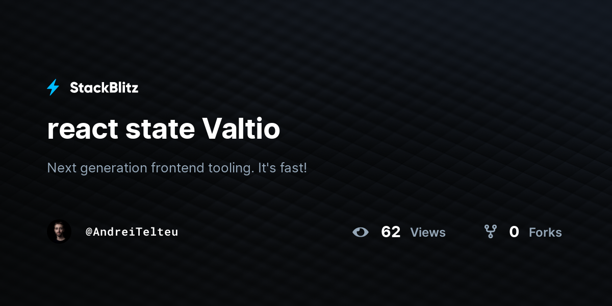 react state Valtio - StackBlitz