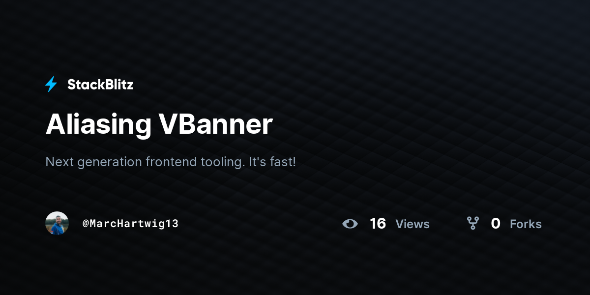 Aliasing Vbanner Stackblitz