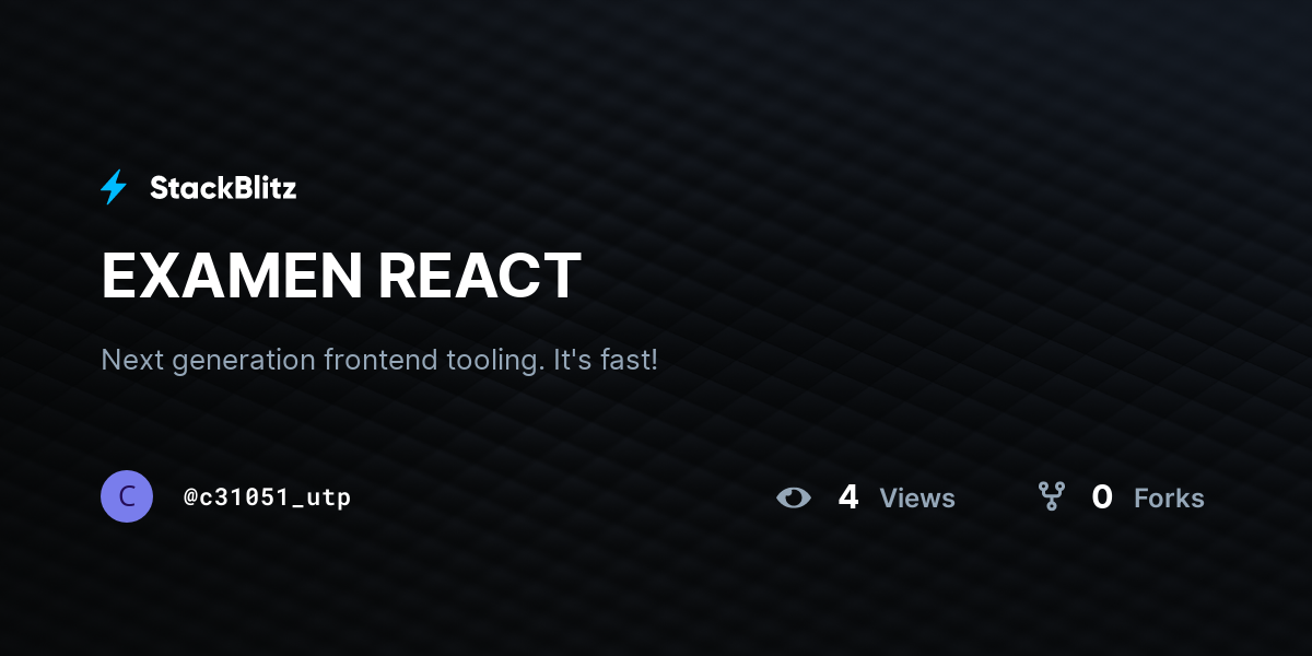 EXAMEN REACT - StackBlitz