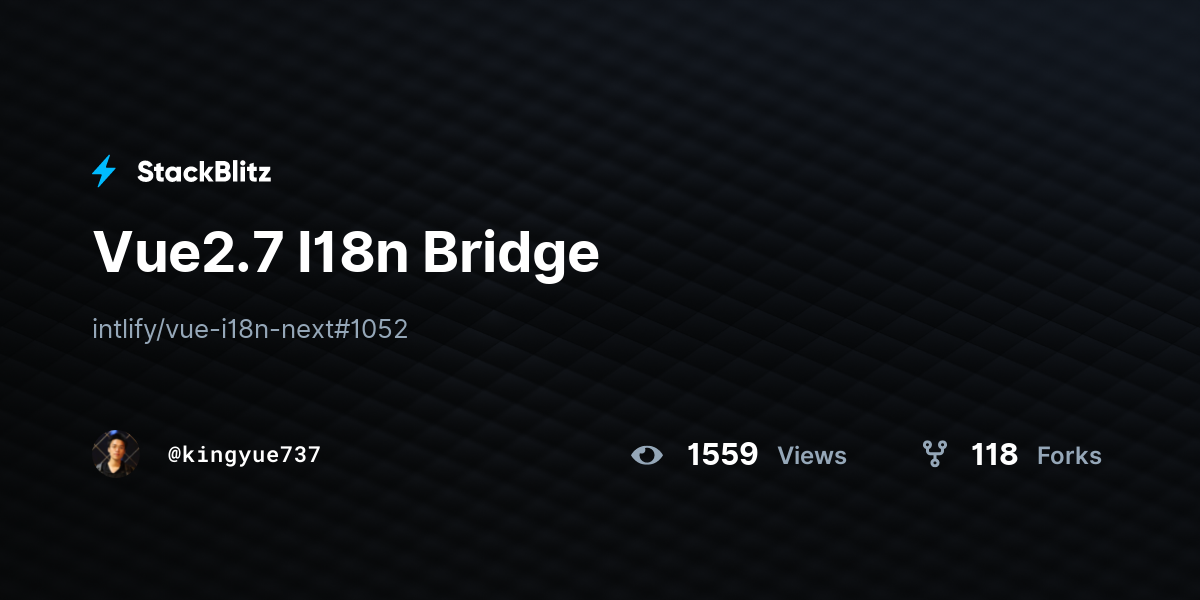 Vue2.7 I18n Bridge - StackBlitz