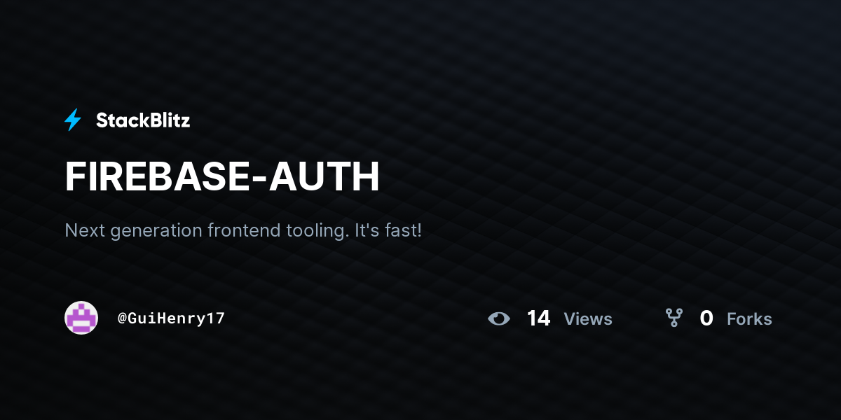 FIREBASE-AUTH - StackBlitz