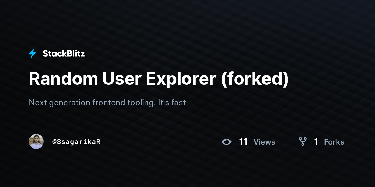 Random User Explorer (forked) - StackBlitz