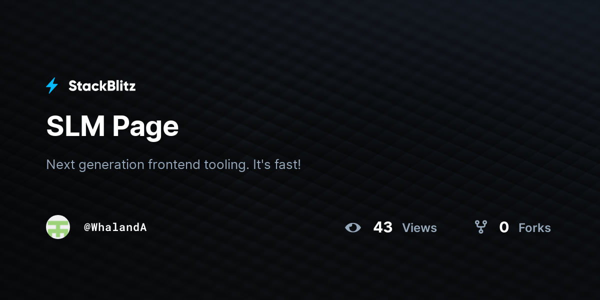 SLM Page - StackBlitz