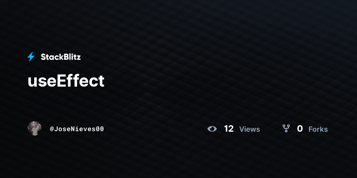 useEffect - StackBlitz