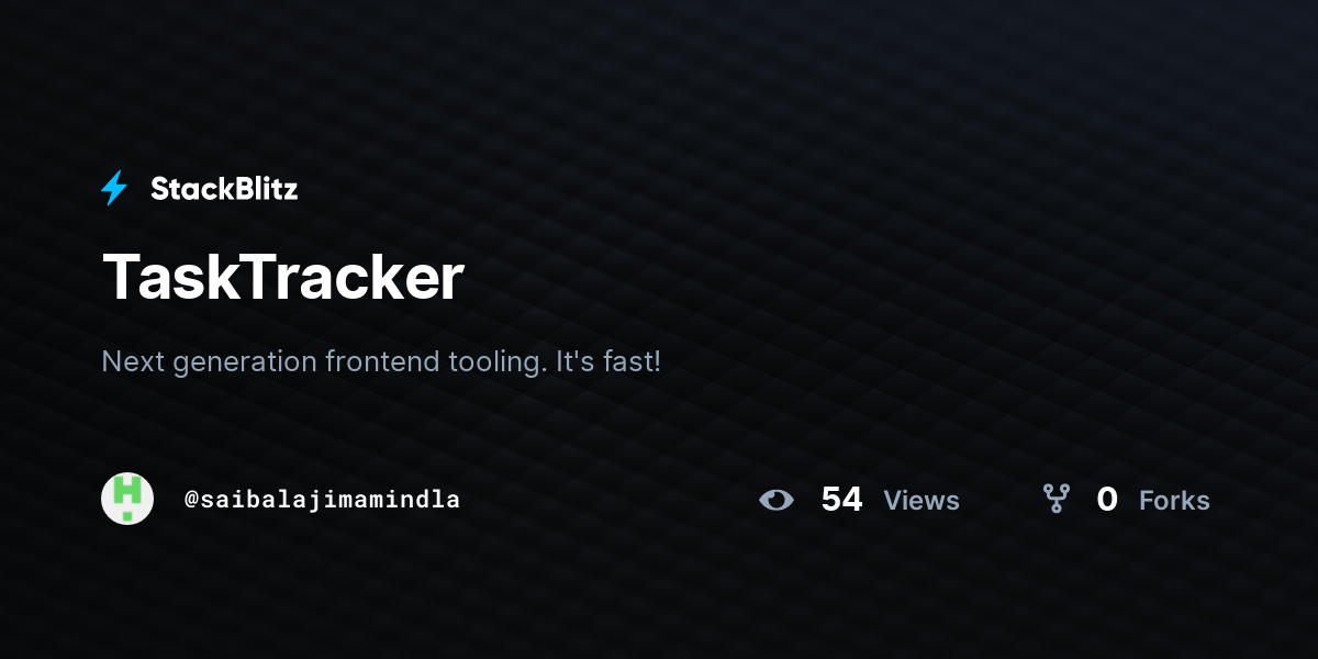 TaskTracker - StackBlitz