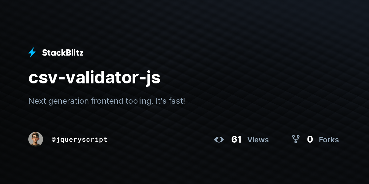 csv-validator-js - StackBlitz