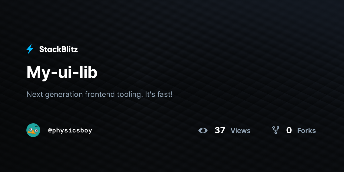 My-ui-lib - StackBlitz