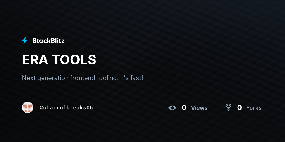 ERA TOOLS - StackBlitz
