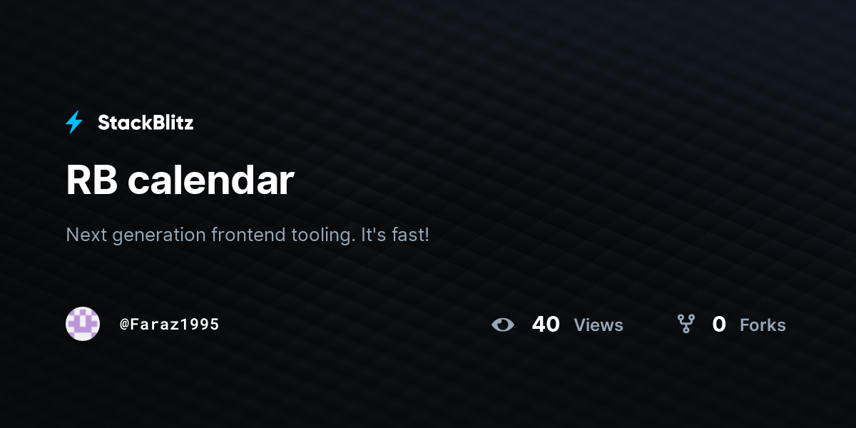 RB calendar - StackBlitz