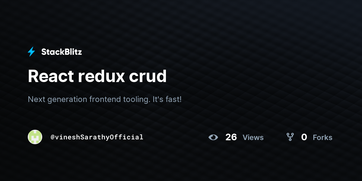 React redux crud - StackBlitz