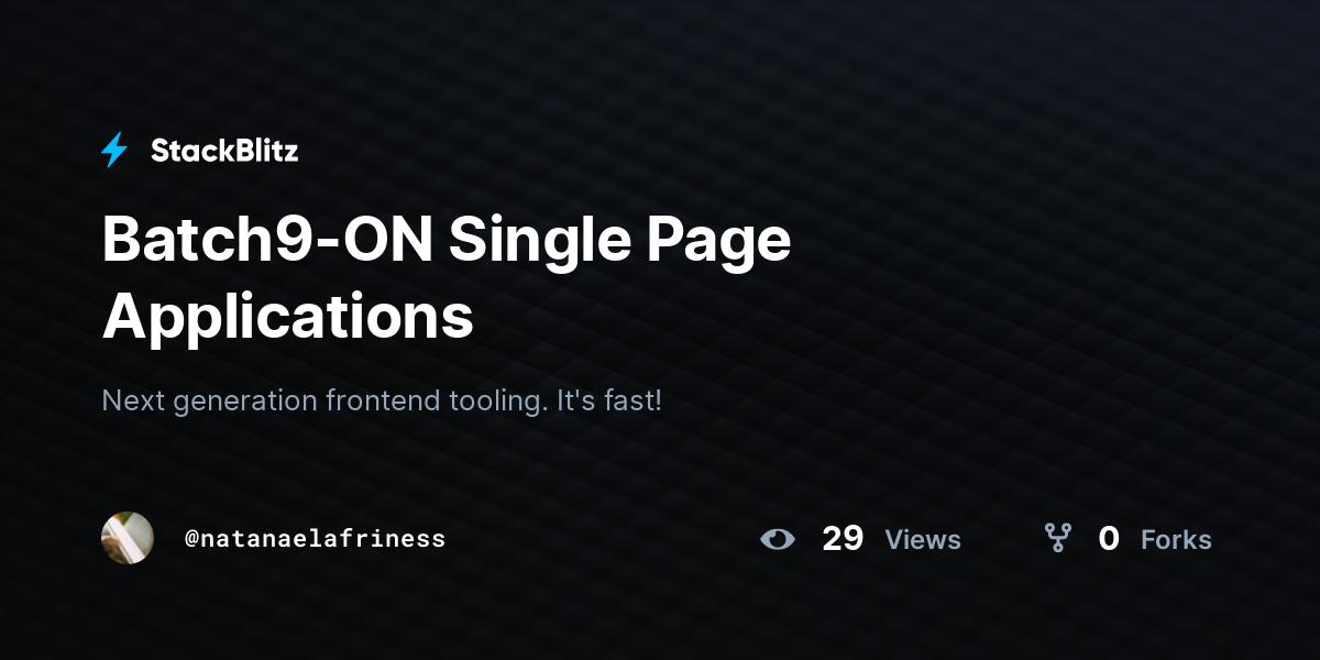 Batch9-ON Single Page Applications - StackBlitz