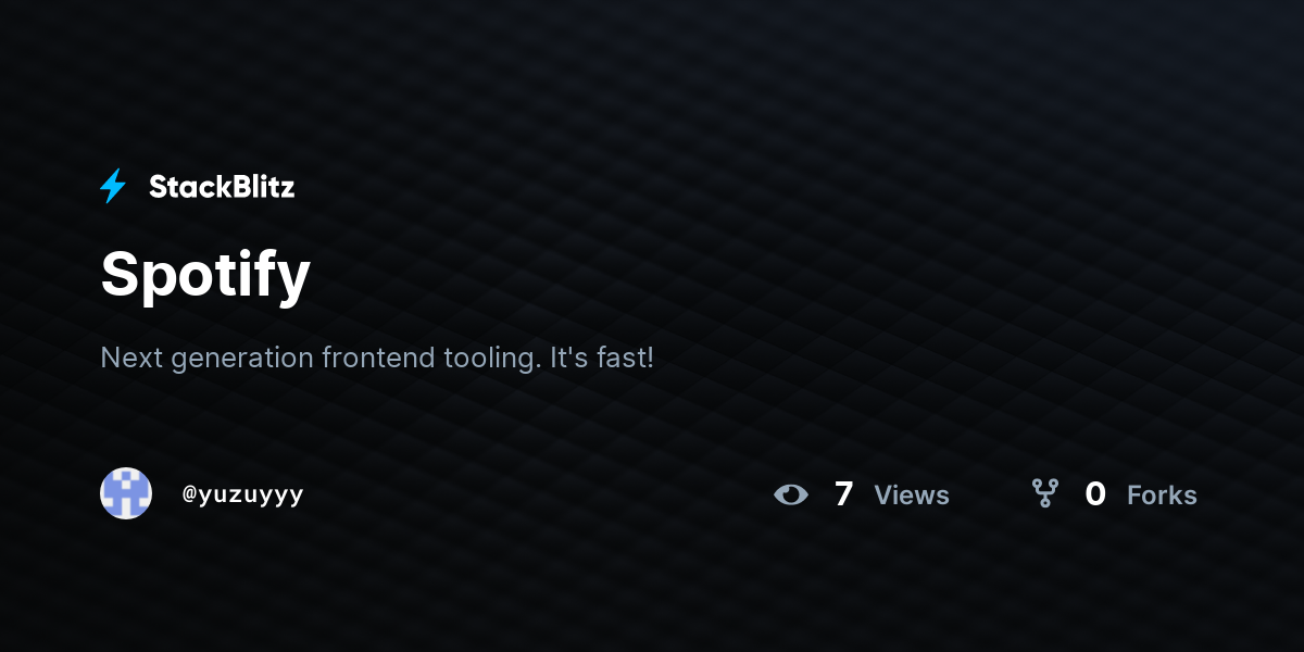 Spotify - StackBlitz